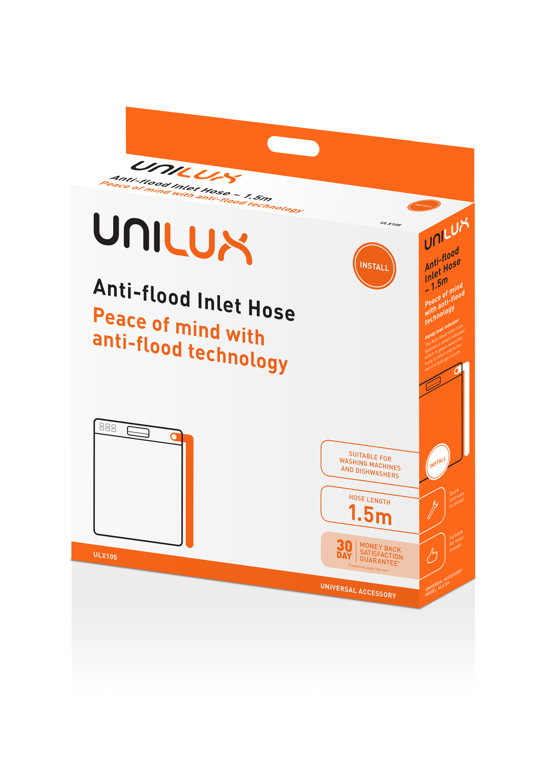Buy Universal Dual Layer Anti-Flood Inlet Hose - 1.5m
